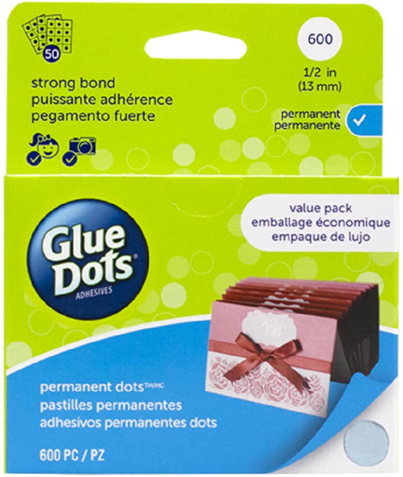 Glue Dots 1/2" Permanent 600 Value Pack - Etsy