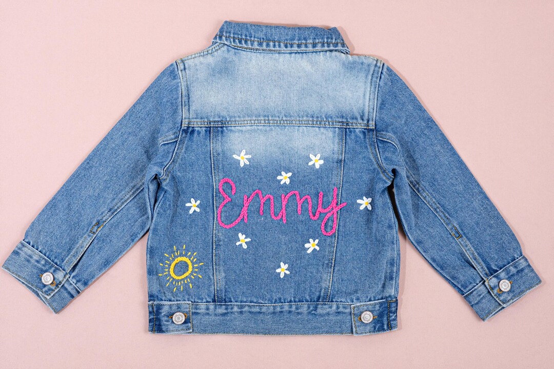 Personalized Baby Denim Jacket: Custom Embroidered Jean Coat - Etsy