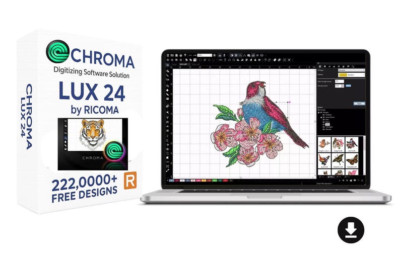 Chroma Luxe 24 – Advanced Embroidery Digitizing Software - Etsy