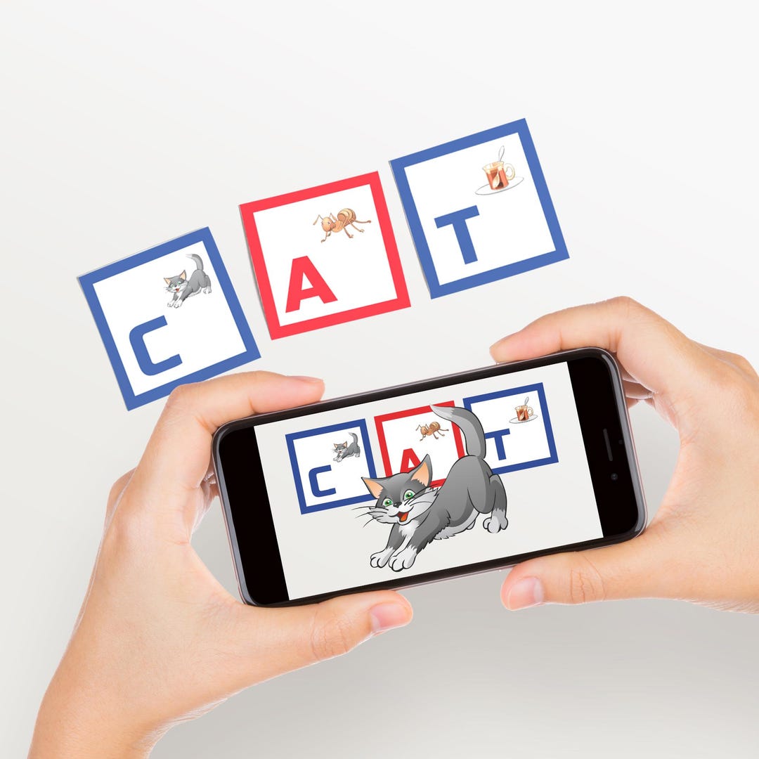 Digital Printable Alphabet Flashcards - Alphabet Tool for Word Learning ...