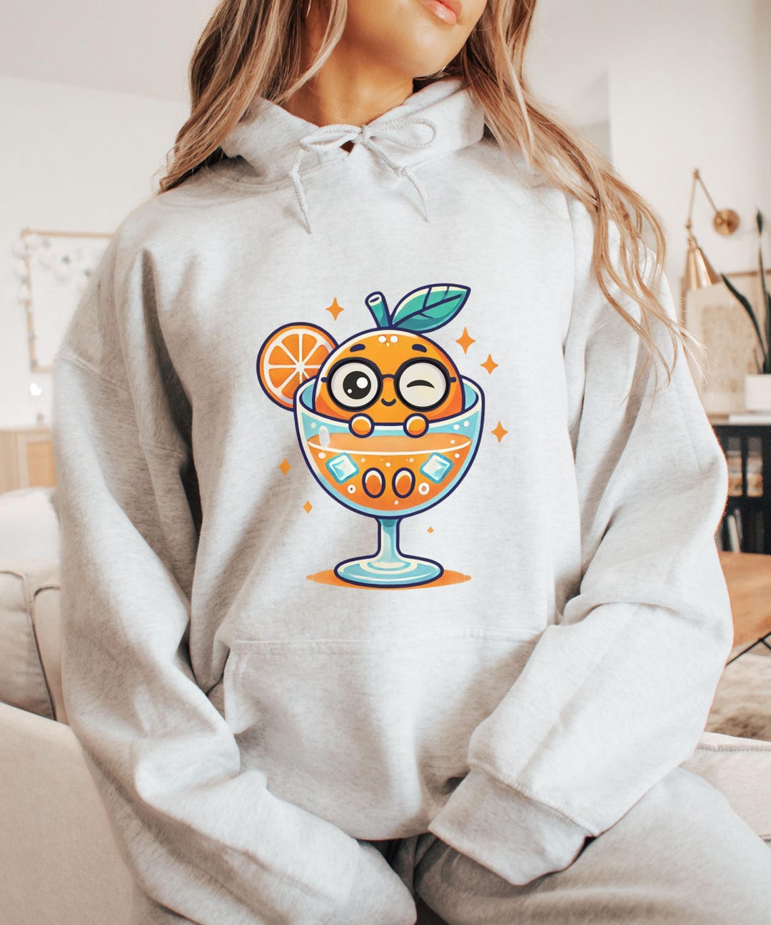 Spritz Cutie Sweater – Aperol Kawaii Tarot Pullover | Cozy Retro Unisex ...