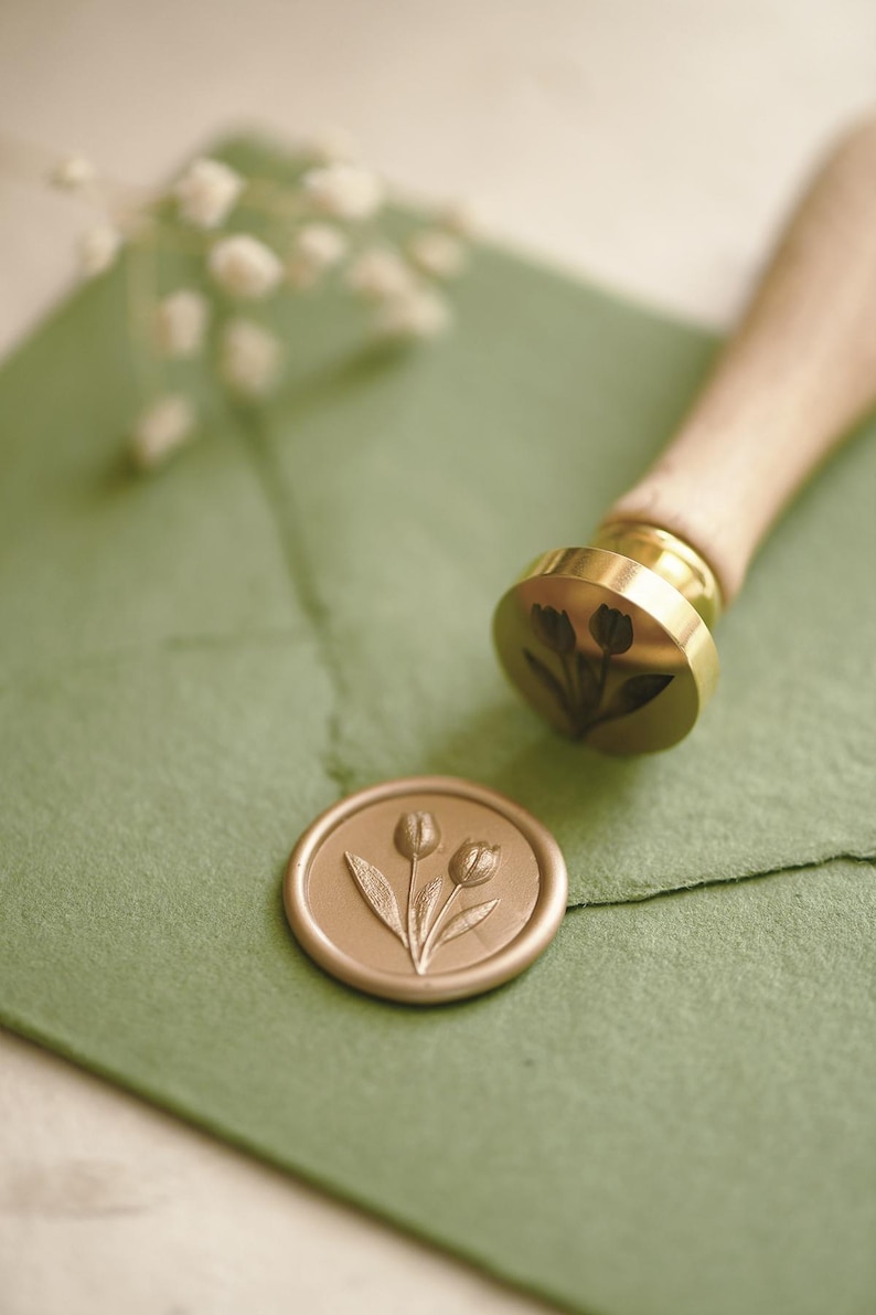 Pelargon Design 3D Tulip Wax Seal Stamp | Wedding Invitations, Cards ...