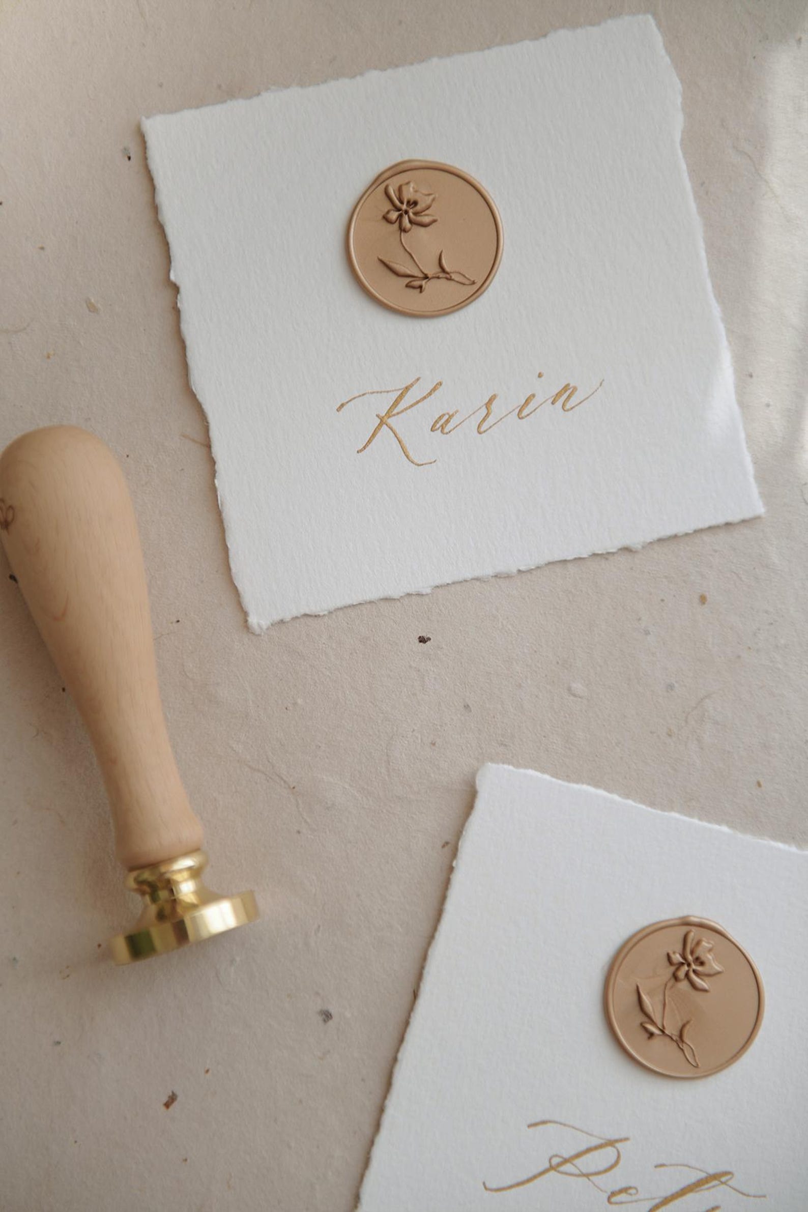 Pelargon Design Lisianthus Eustoma Flower Floral Wax Stamp Wax Seal ...