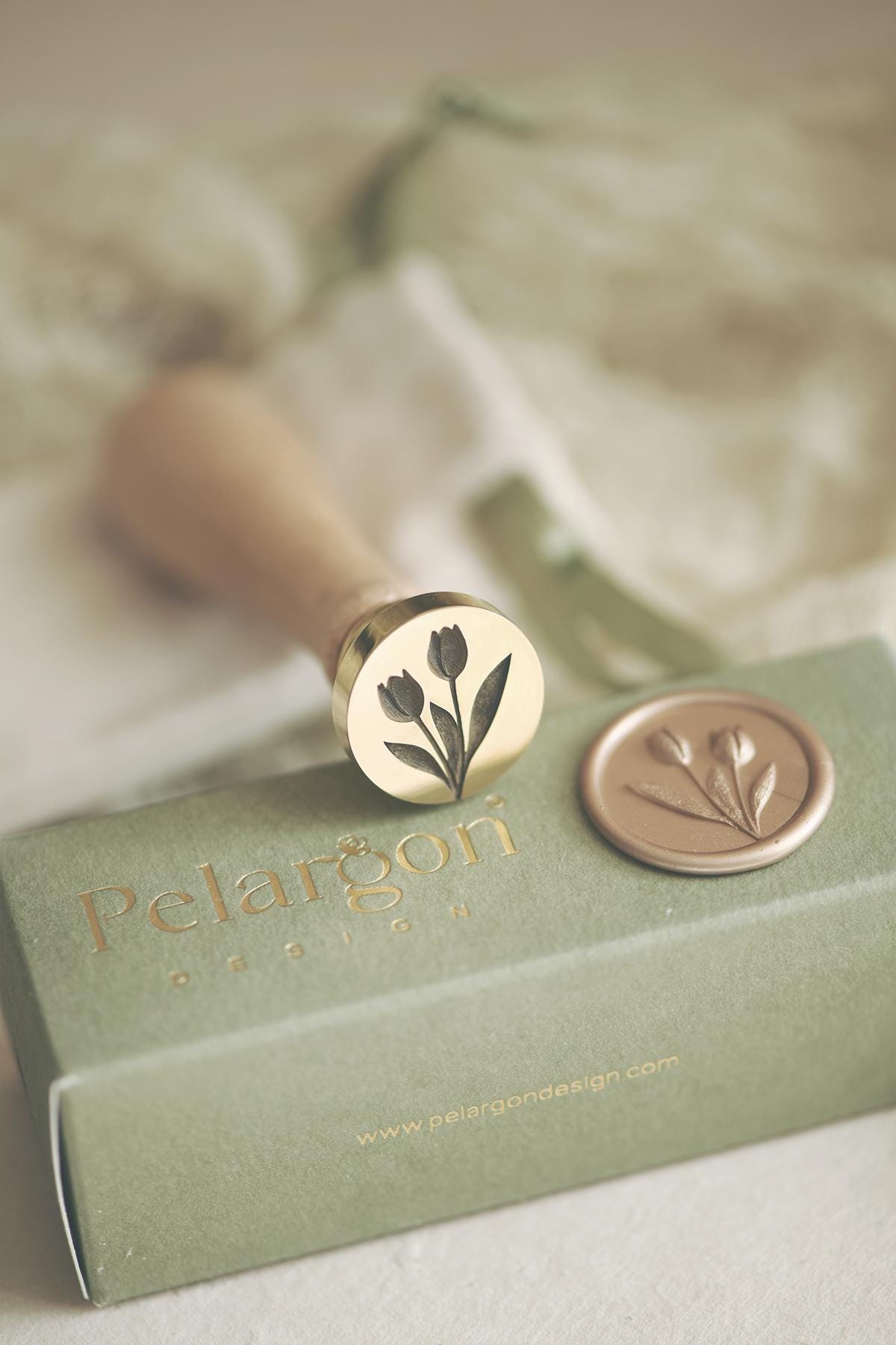 Pelargon Design 3D Tulip Wax Seal Stamp | Wedding Invitations, Cards ...
