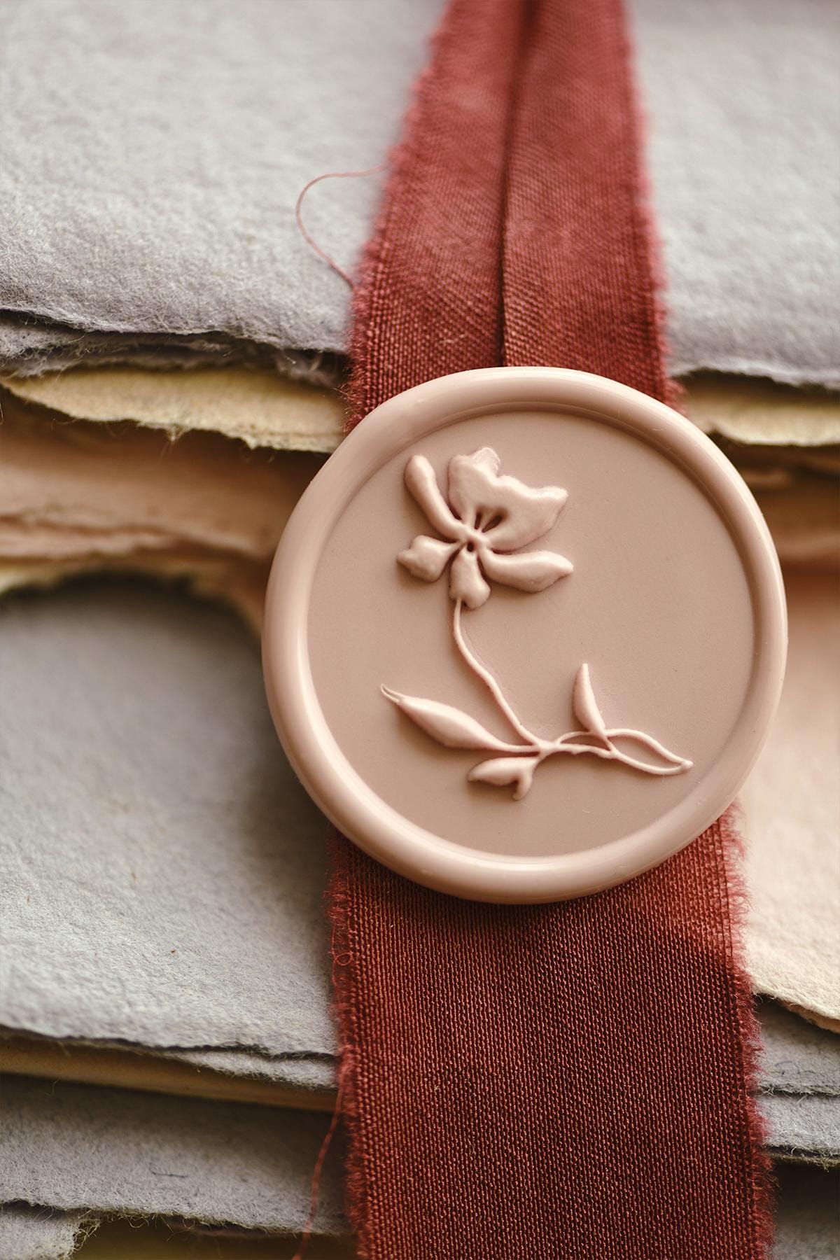 Pelargon Design Lisianthus Eustoma Flower Floral Wax Stamp Wax Seal ...