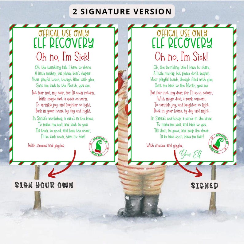Christmas Elf Kit Printable Set – Arrival, Goodbye Letters & Adoption ...