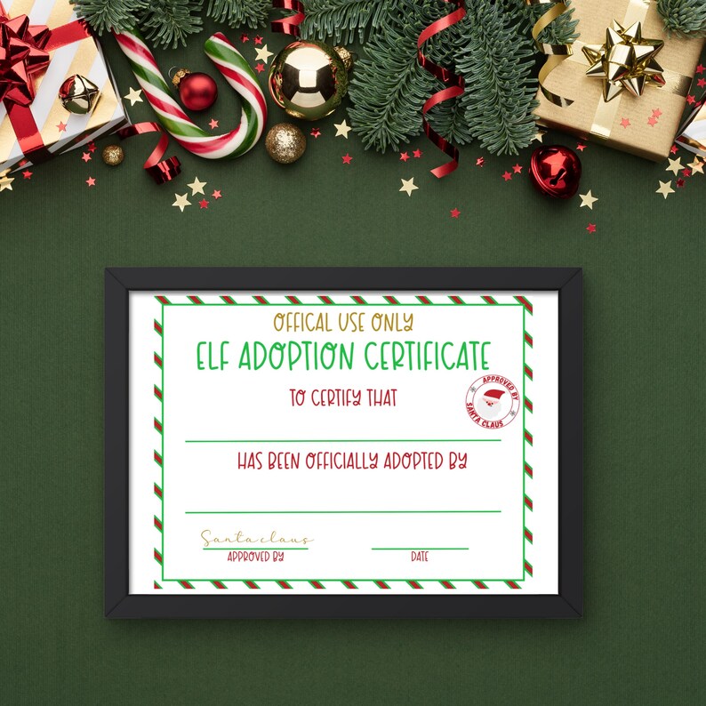Christmas Elf Kit Printable Set – Arrival, Goodbye Letters & Adoption ...