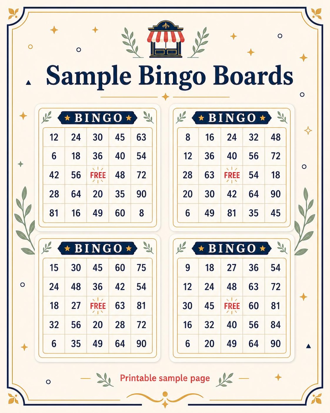 Times Tables Bingo Game Printable, Multiplication Math Game for Kids ...