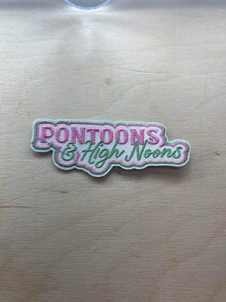 Pontoons & High Noons Patch • Summer Lake Patch • Embroidered Iron-on ...