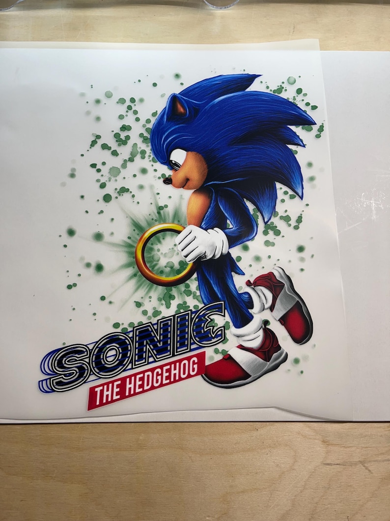 Sonic the Hedgehog DTF Heat Transfer | Gamer Kid Shirt Graphic - Etsy