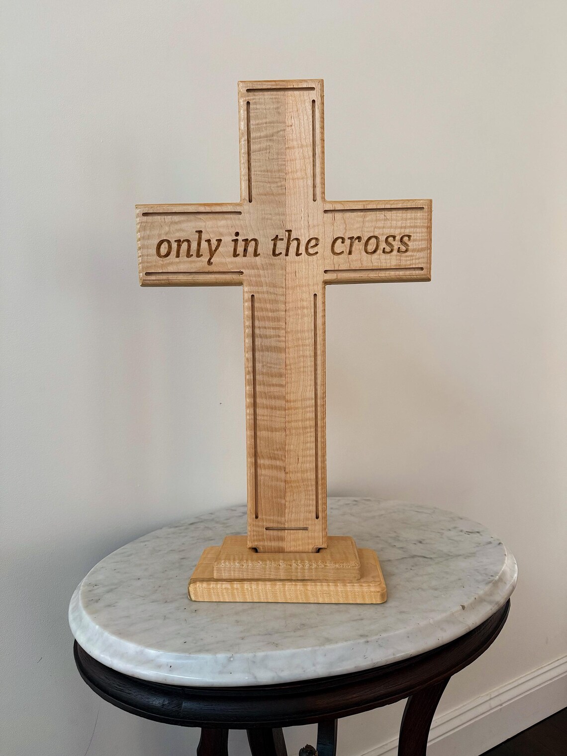 Handmade Wooden Large Curly Maple Cross - Etsy