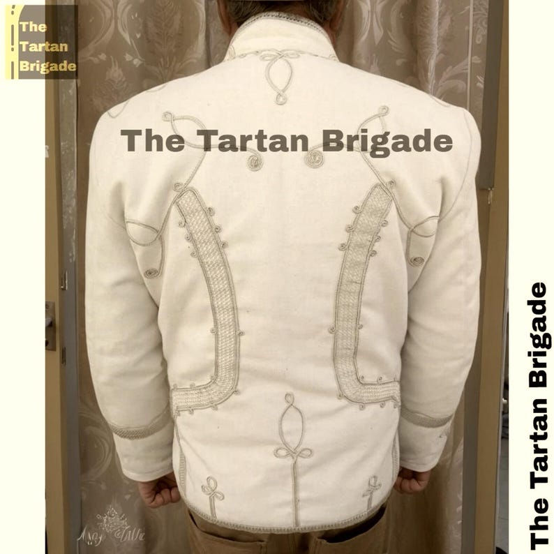 Mens White Hussar Jacket – Napoleonic Wool Military Officer Coat ...