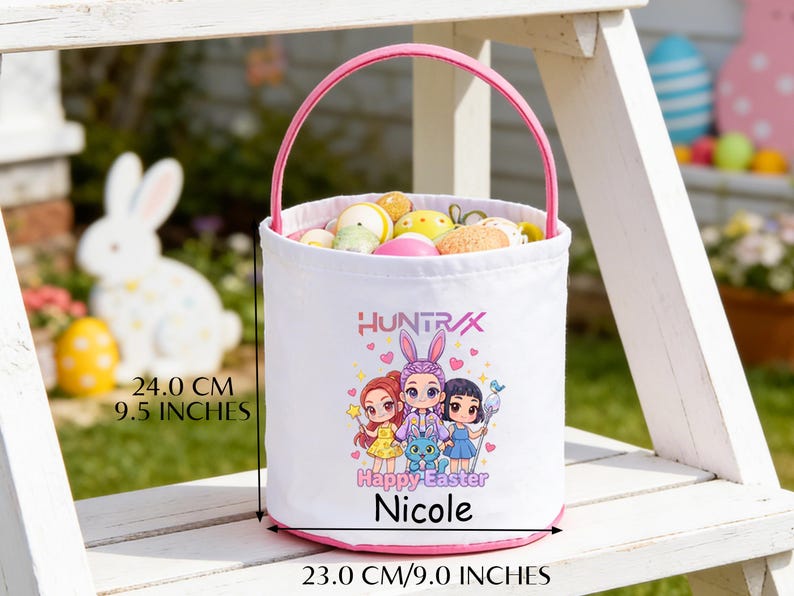 Easter K-pop Demon Hunter Basket,personalized Easter Baskets, Custom ...