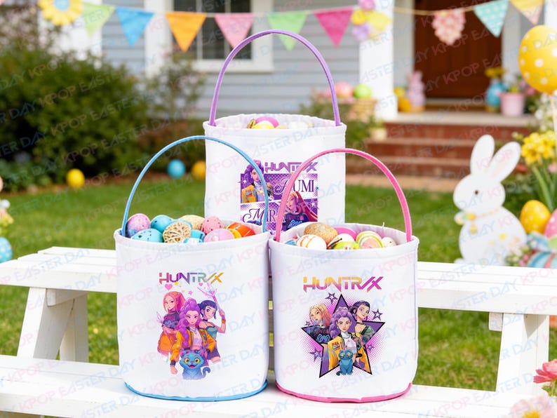 Easter K-pop Demon Hunter Basket,personalized Easter Baskets, Custom ...