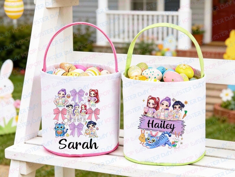 Easter K-pop Demon Hunter Basket,personalized Easter Baskets, Custom ...