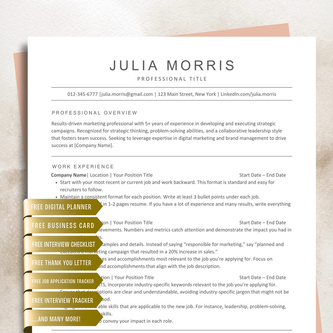 Executive Resume Templates - Google Docs, Word, Pages, Canva, Clean ...