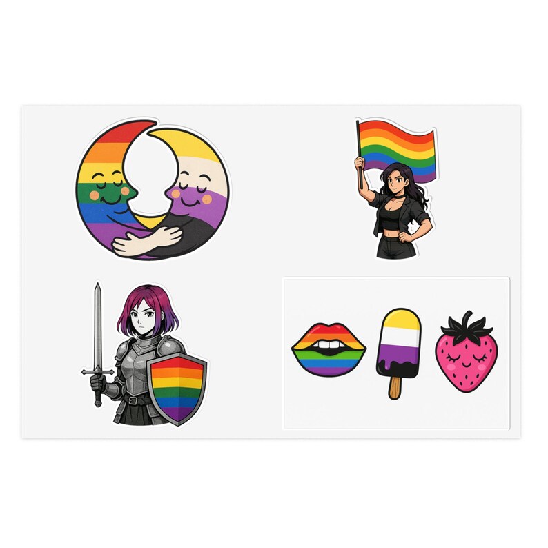 Lesbian Pride Sticker Sheets for Self-expression, LGBTQ+ Accessories ...