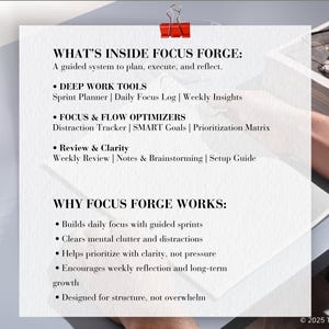 Focus Planner • Deep Work System & Productivity Kit • Eisenhower Matrix ...