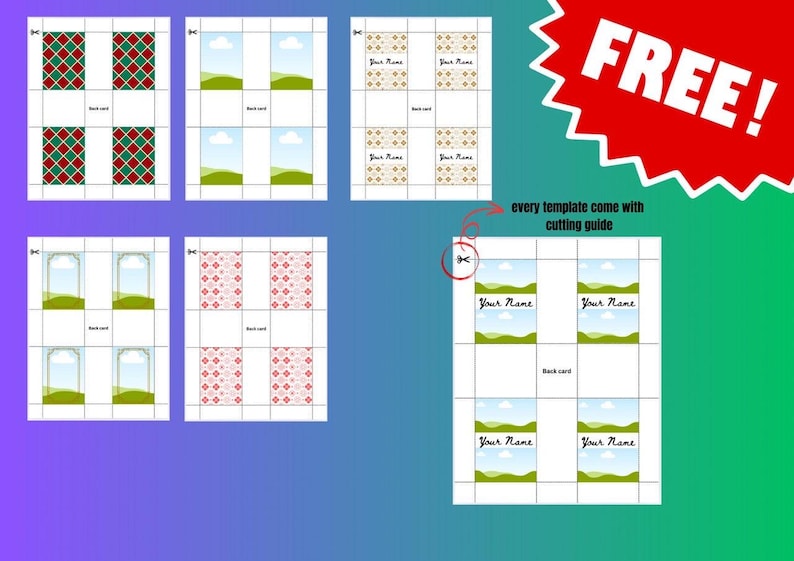 Editable Playing Card Template | Canva Template | DIY Custom Cards | 6 ...