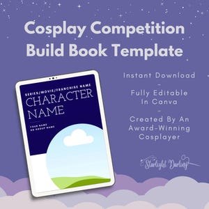 Cosplay Competition Build Book Template - Basic - Etsy