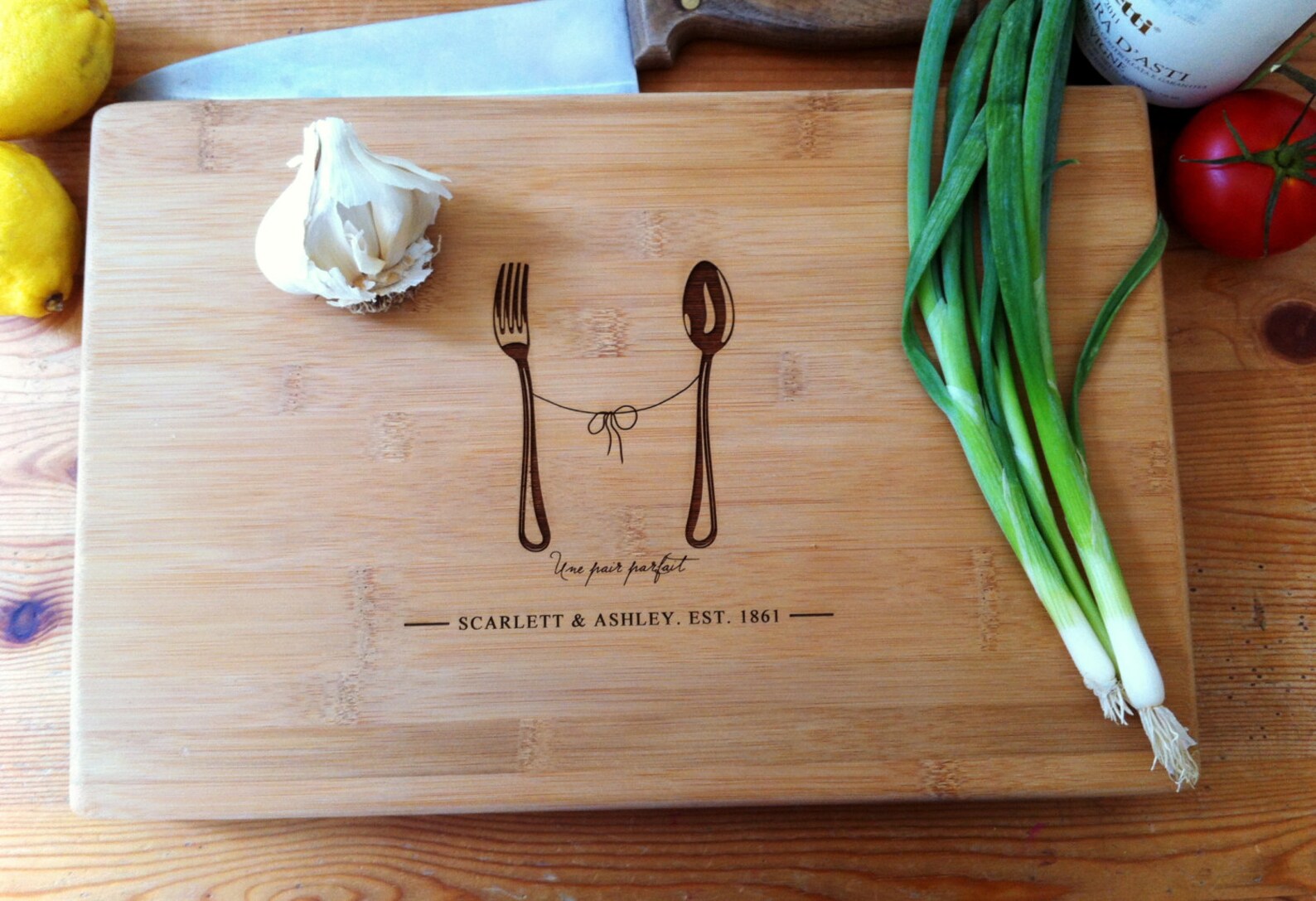 Custom Cutting Board / Personalized Butcher Block Wedding - Etsy