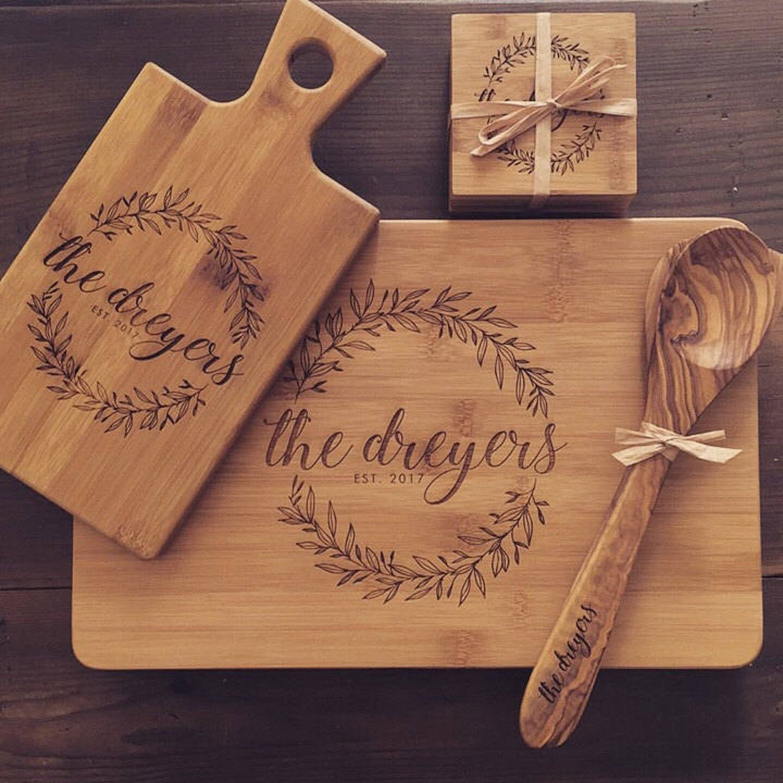Personalized Cutting Board Gift Set Custom Charcuterie Board - Etsy