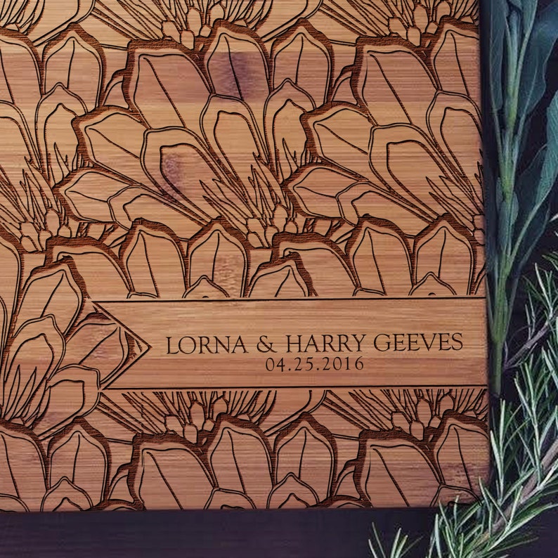 Personalized Chopping Block Laser Engraved Geometric Cutting - Etsy