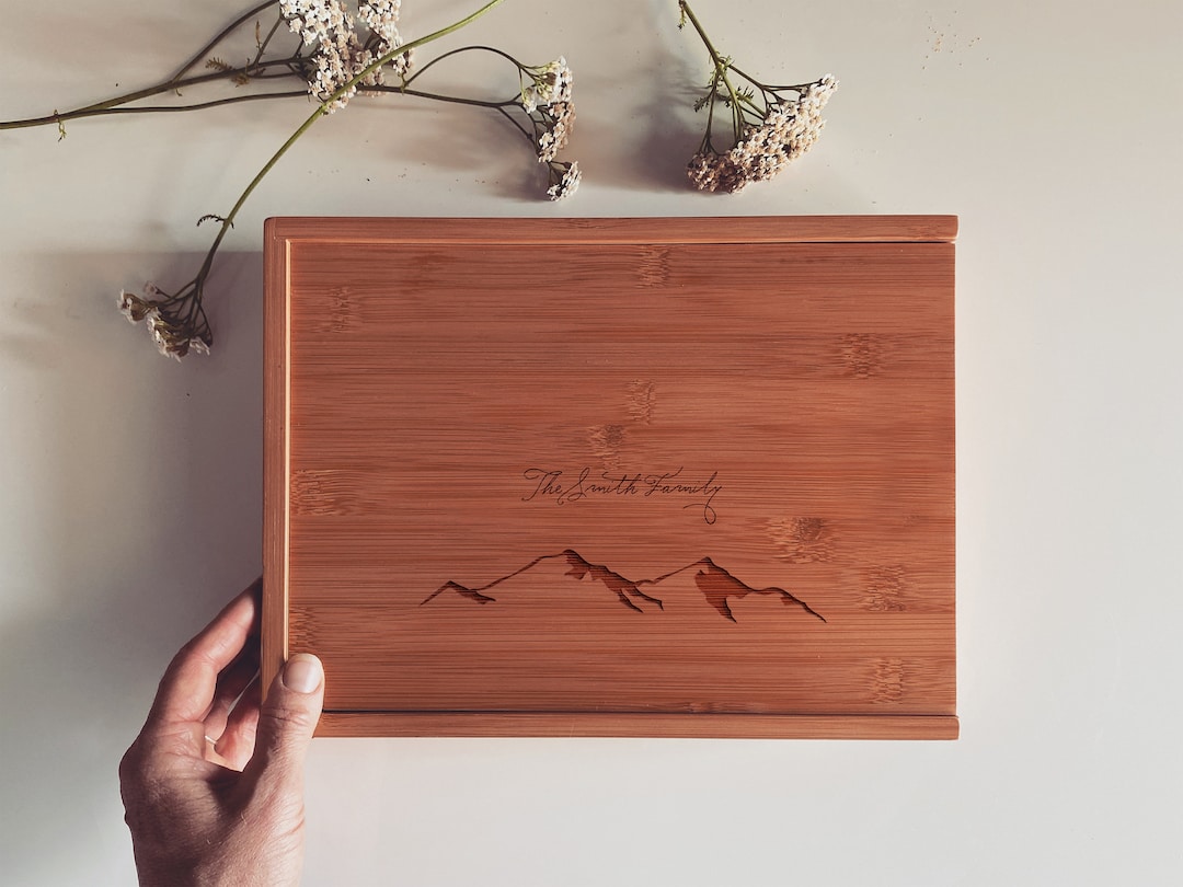 Personalized Photo Box, Custom Engraved Memory Box, Wood Keepsake Box ...