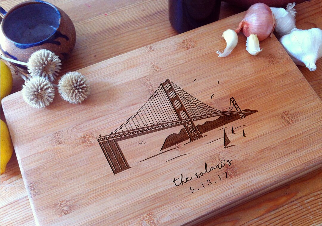 Personalized Chopping Block, San Francisco, Golden Gate Bridge ...
