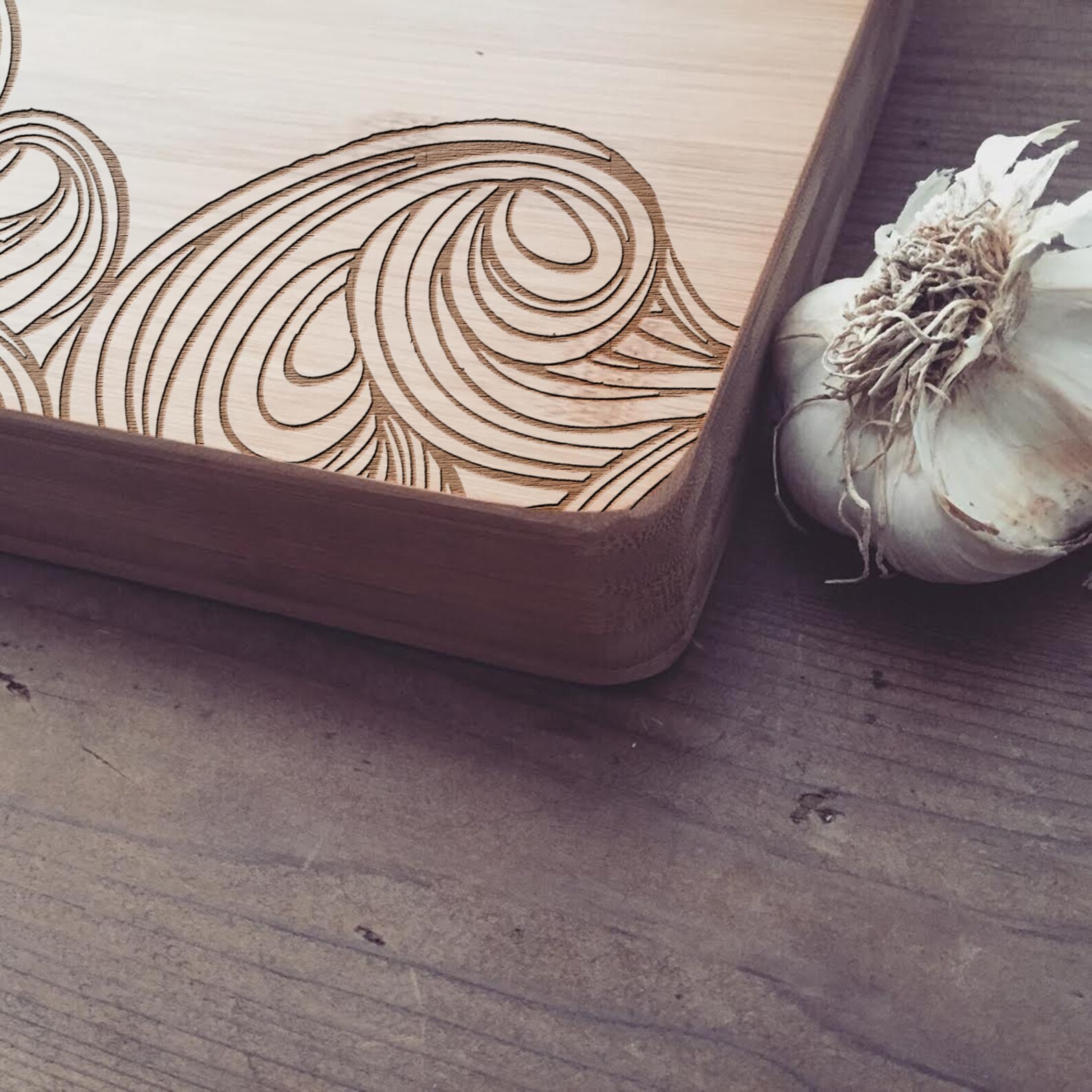 Personalized Chopping Board With Ocean Waves Pattern Beach - Etsy