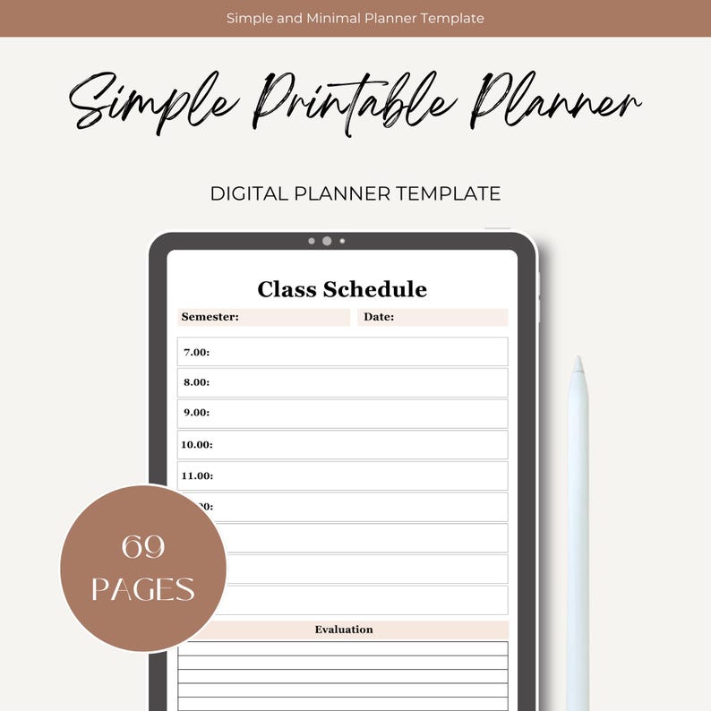 Teacher Planner Printable PDF | Lesson Plan & Attendance Tracker ...
