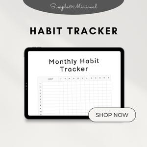Printable Habit Tracker PDF | Daily & Monthly Goal Planner | Personal ...