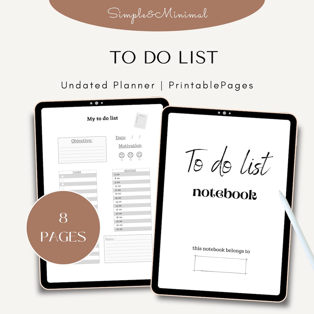To-do List With Notes Printable | Daily Task Planner, Notes Section ...