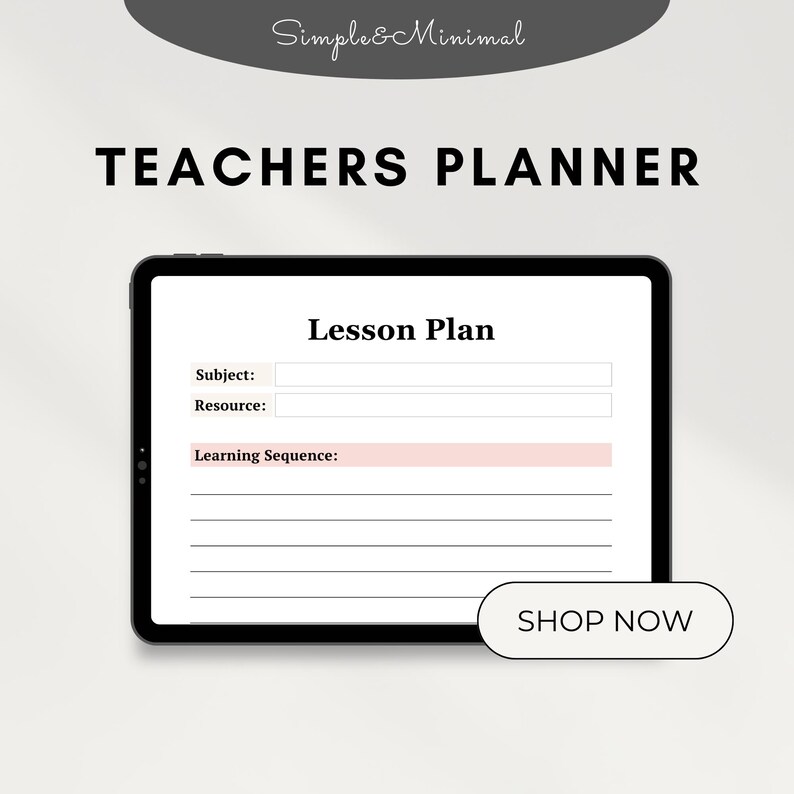 Teacher Planner Printable PDF | Lesson Plan & Attendance Tracker ...