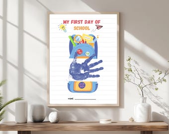 First Day of School Handprint Art Craft Keepsake | Back to School ...