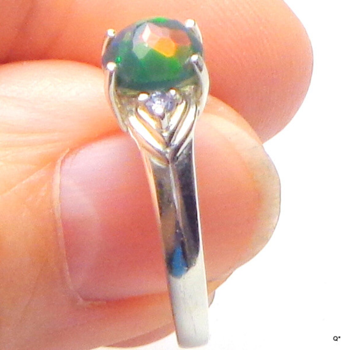 Black Welo Opal Ethiopian Opal Ring Welo Opal Ring 925 - Etsy