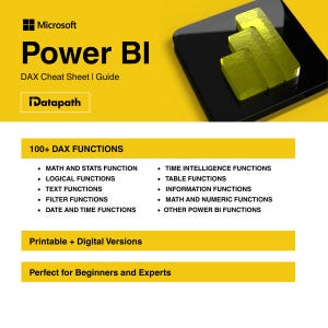 Power BI DAX Cheat Sheet - Etsy
