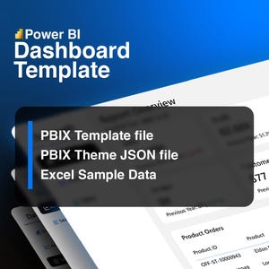 Power BI Dashboard Report Template - Blue Theme - Etsy
