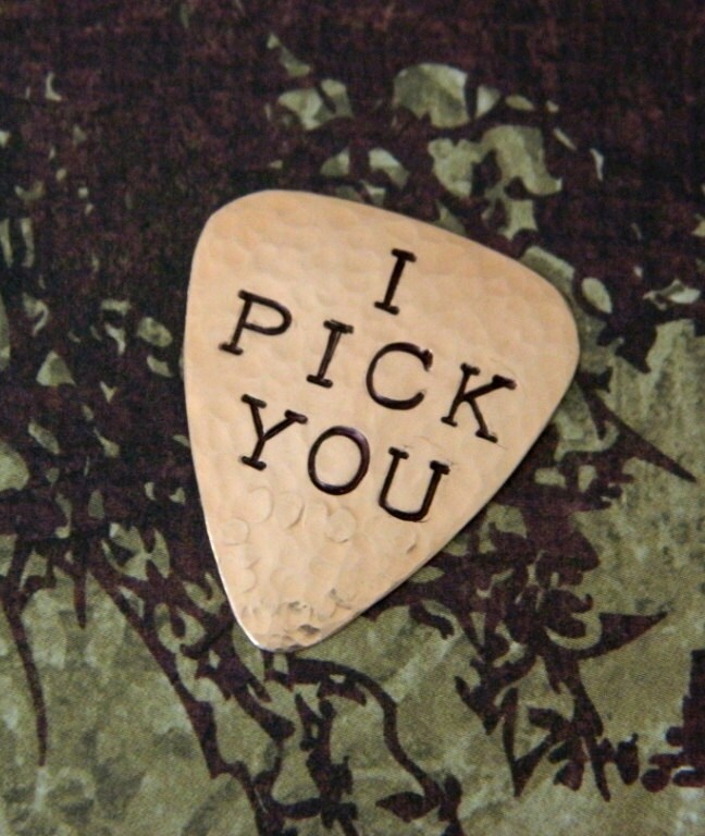 I PICK YOU Copper Guitar Pick I Love You I Choose You Be - Etsy