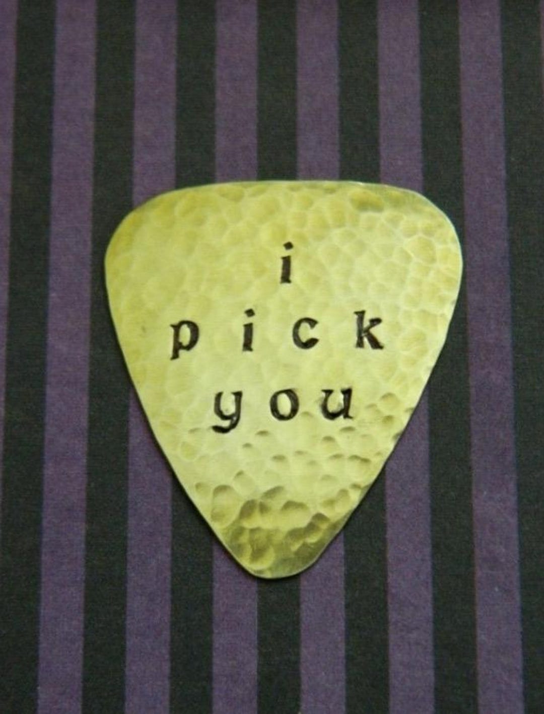 I Pick You Guitar Pick: CELTIC Font, Brass, Copper, Stainless or ...
