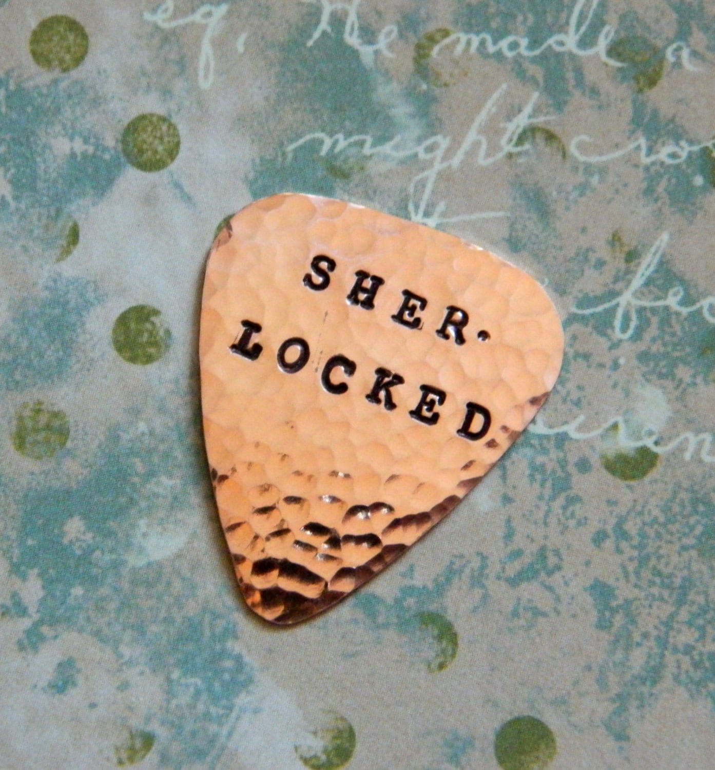 SHERLOCKED Copper Guitar Pick Sherlock Holmes - Etsy