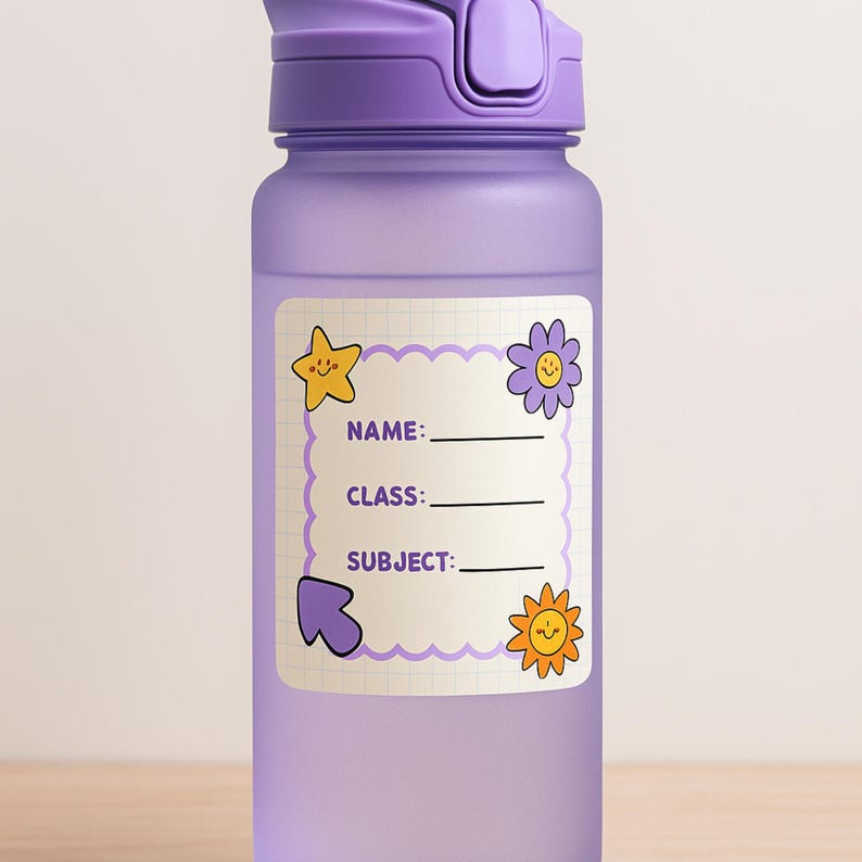 10 Editable School Labels for Kids – Name Tags for Notebooks ...