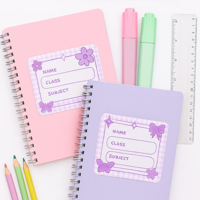 10 Editable School Labels for Kids – Name Tags for Notebooks ...
