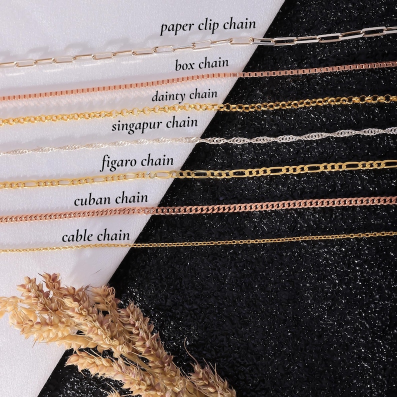14K Gold Chain Necklace for Women, Shiny Chain Necklace, Minimalist ...