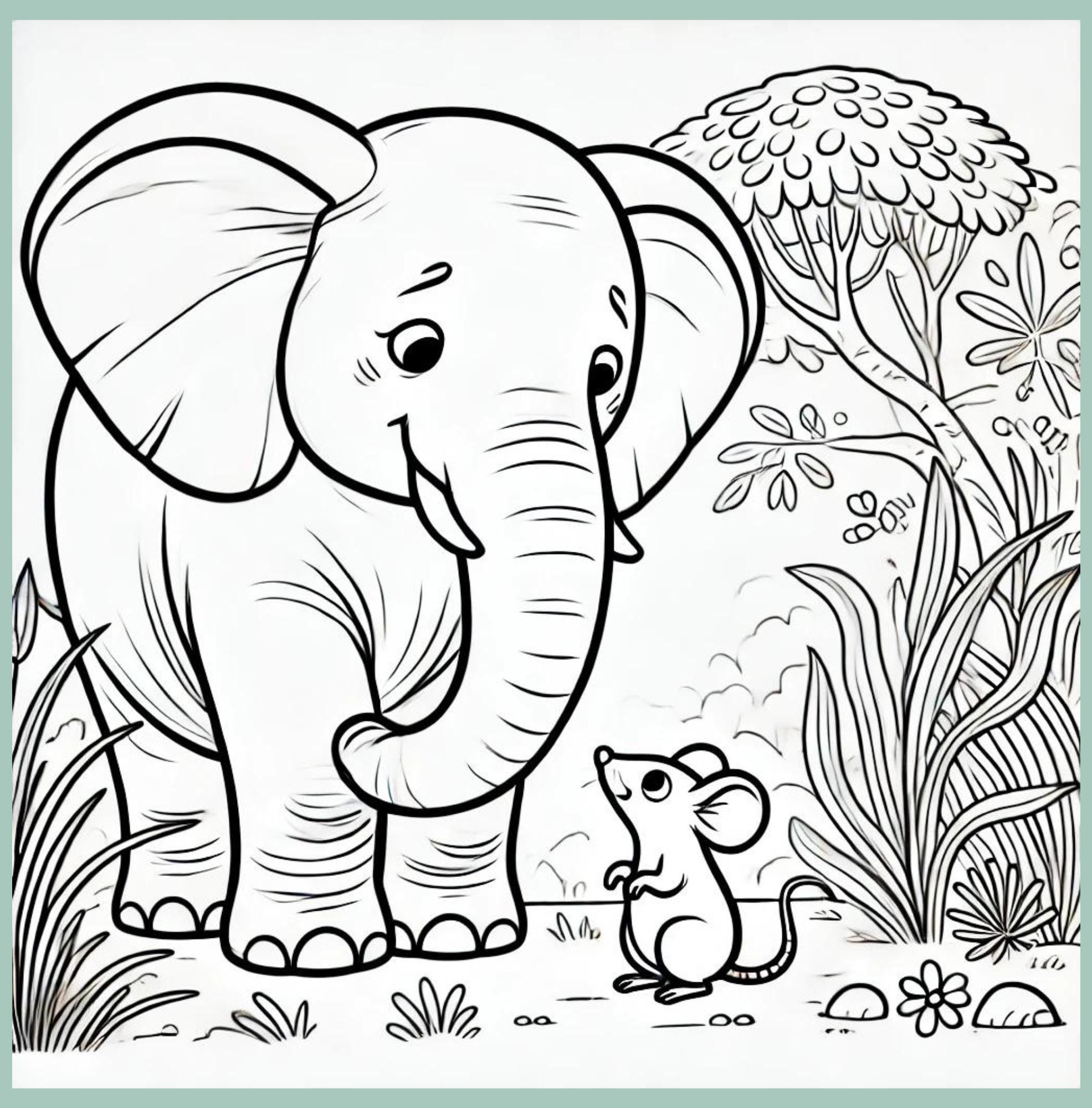 Nosy the Elephant and the Tiny Mouse – Printable Kids Book PDF | Fun ...