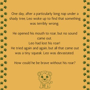 The Lion Who Lost His Roar – Printable Kids Book PDF | Uplifting ...
