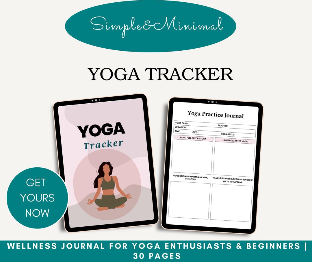 Yoga Tracker Printable PDF – Track Yoga Practice, Poses, Meditation ...