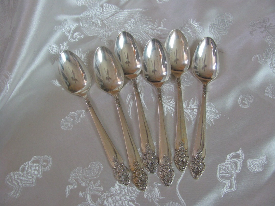 Set of 6 Vintage Silver Plate Small Demitasse Demi Coffee Espresso ...