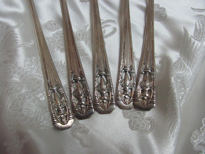 Classic Filigree Pattern // Set of 5 Silver Plate Iced Tea - Etsy