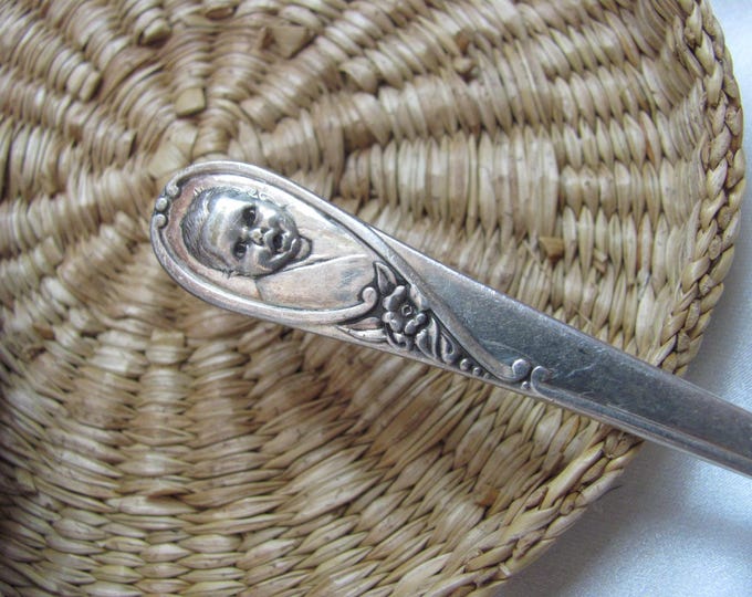 Mid Century Gerber Baby Emblem Spoon Floral Motif Long Handle Marked ...